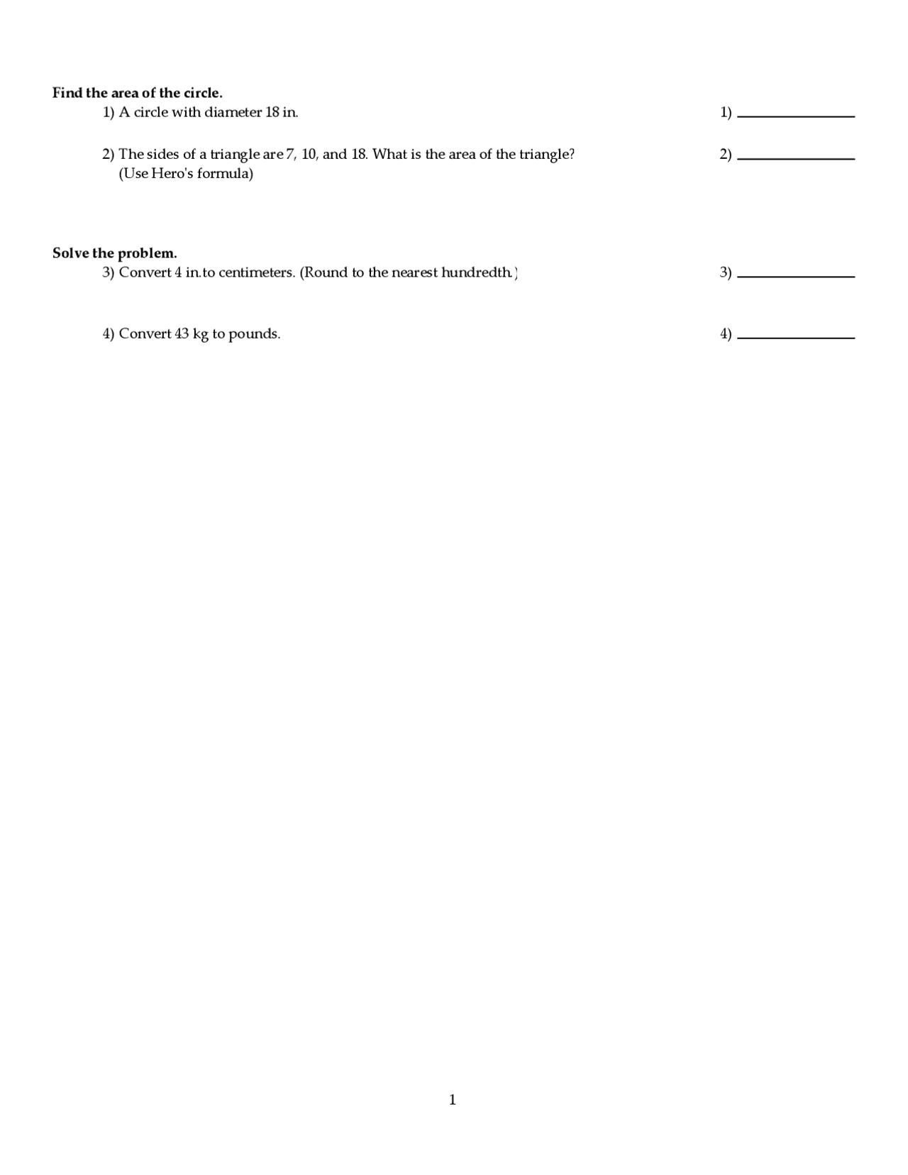 Mathematical Modeling Solved Quiz 3 Math 1101 Docsity