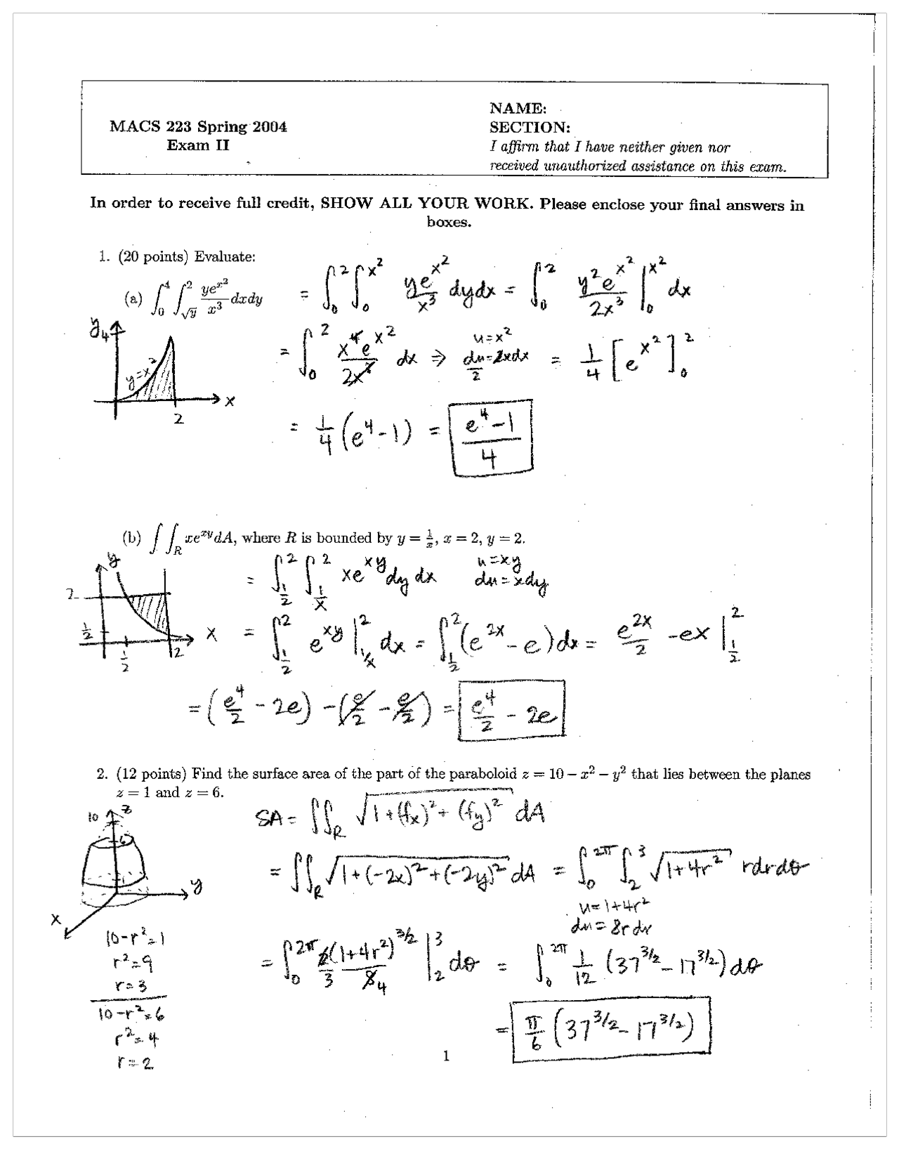 8 Solved Problems on Calculus for Scientists and Engineers - Exam 2 ...