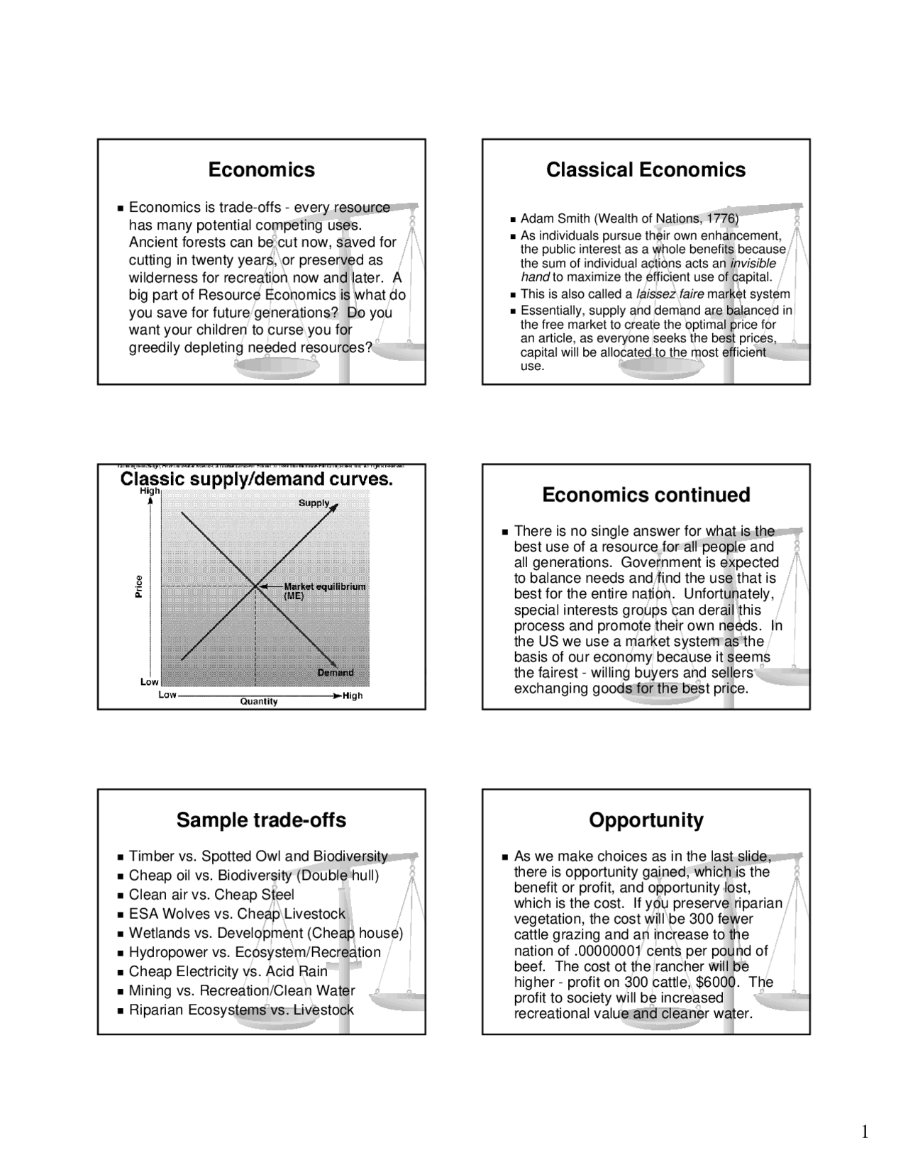 Classical Economics - Lecture Slides | GEOG 471 - Docsity
