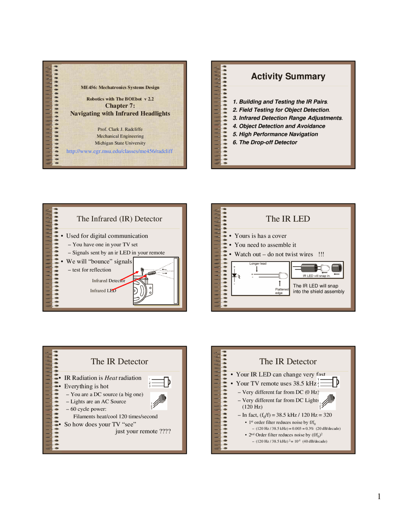 Navigating with Infrared Headlights - Slides | ME 456 - Docsity