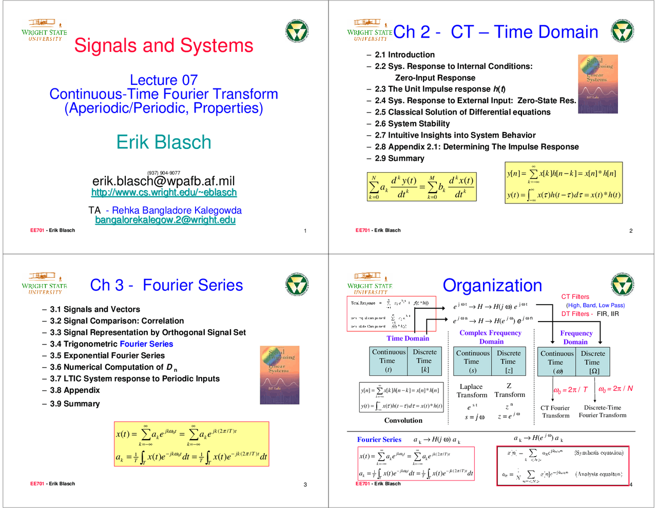 Continuous Time Fourier Transform Chapter Wise Notes Ee 701 Docsity