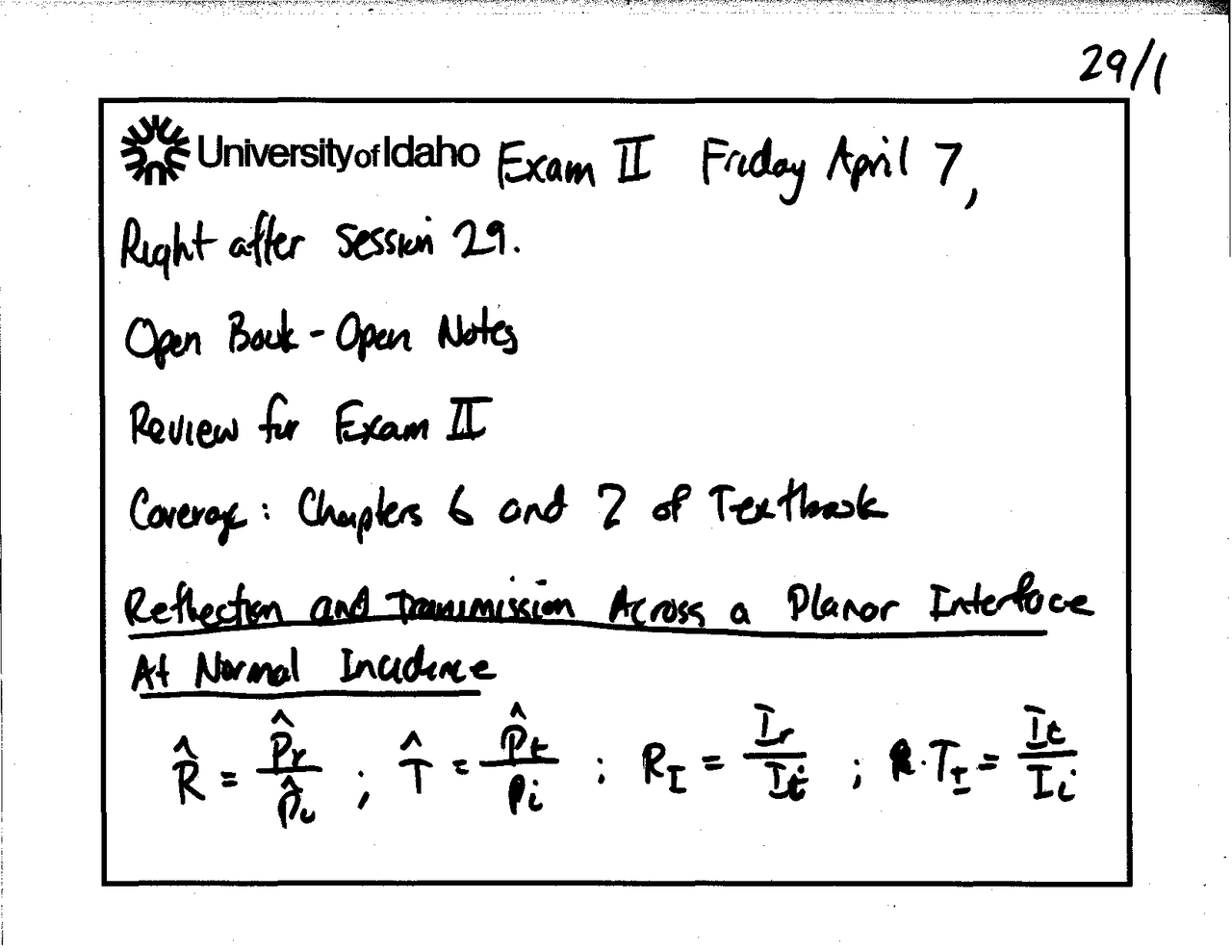 Review Sheet For Exam Engineering Acoustics Me 413 Docsity