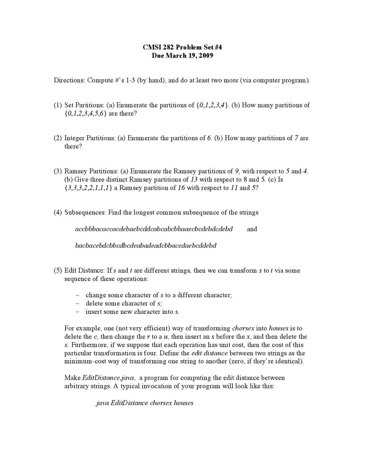 Assignment 2 Problem Set Algorithms Cmsi 282 Docsity 1507