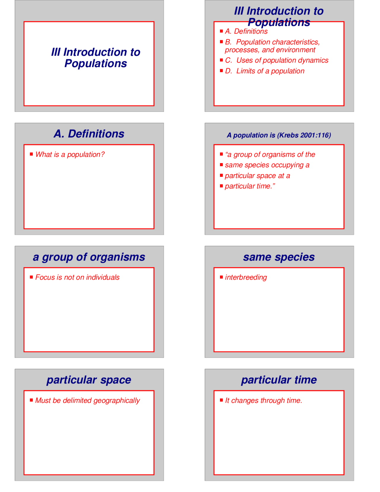 Iii Introduction To Populations Lecture Slides Wlf 448 Docsity