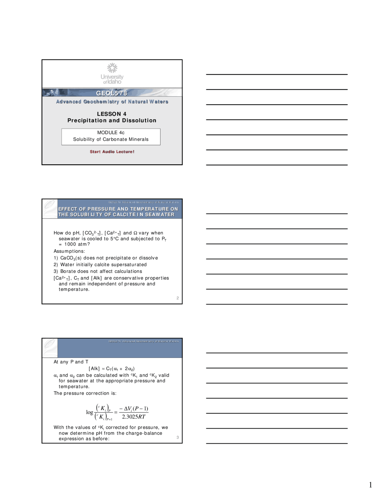 Solubility Of Carbonates Minerals Lecture Slides Geol 578 Docsity