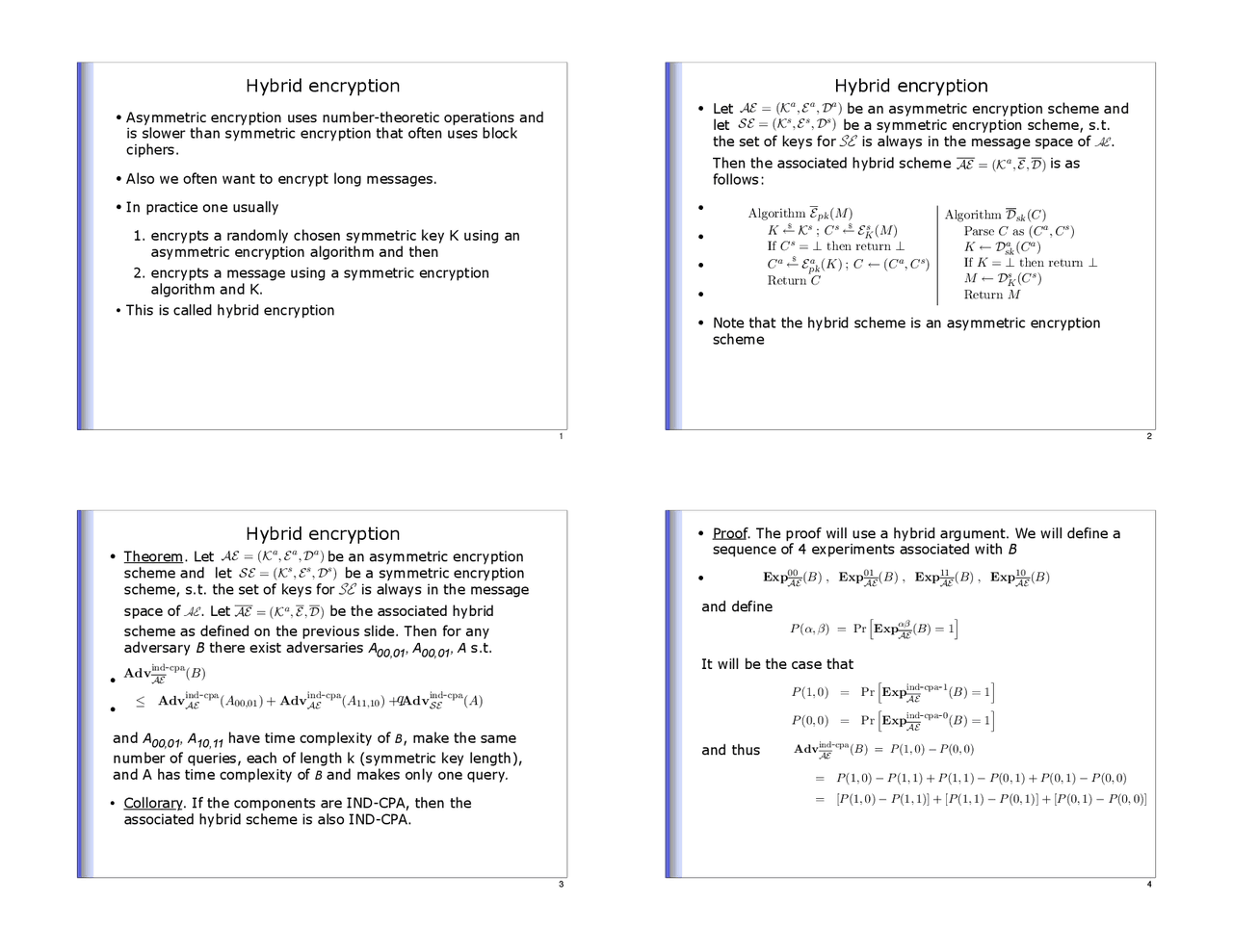 Hybrid Encryption Lecture Slides Cs 6260 Docsity