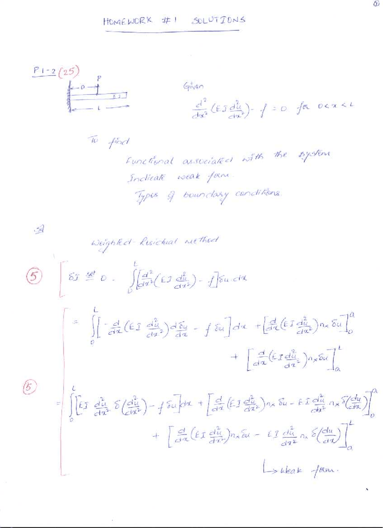 5 Solved Problems On Finite Elements Methods Assignment Mee 480