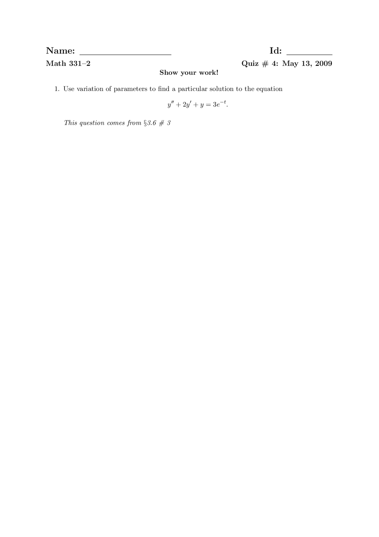 Find Particular Solution | Linear ordinary differential equations ...