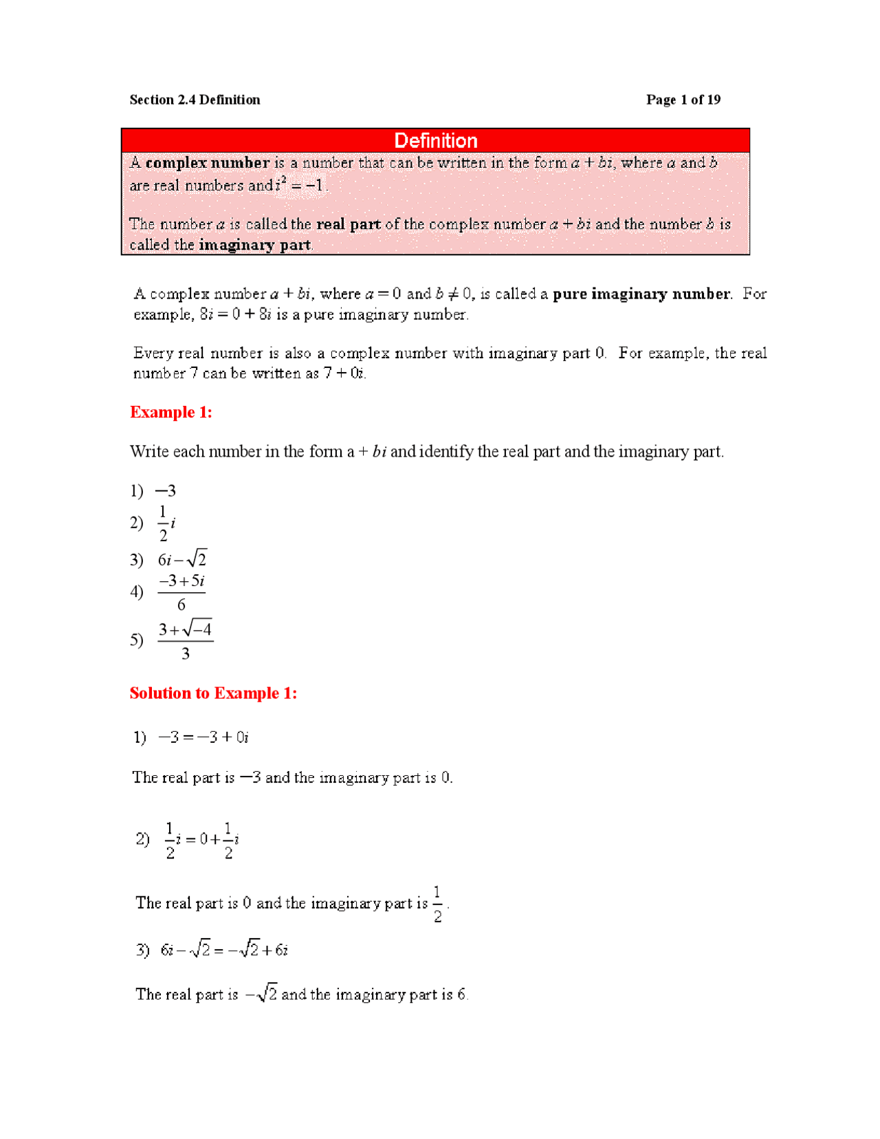 Definition - College Algebra - Practice Questions for Exam | MATH 1310 ...