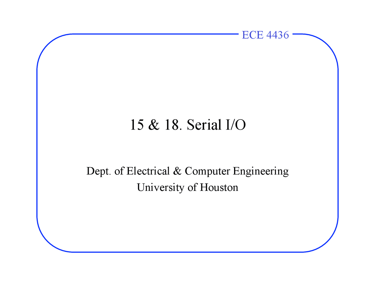 Serial and Parallel Communication in MCU using SCI and UART | Study ...