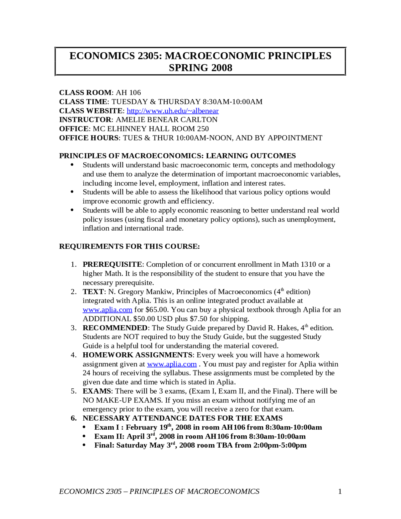 Final Exam Question - College Algebra | MATH 1310 - Docsity