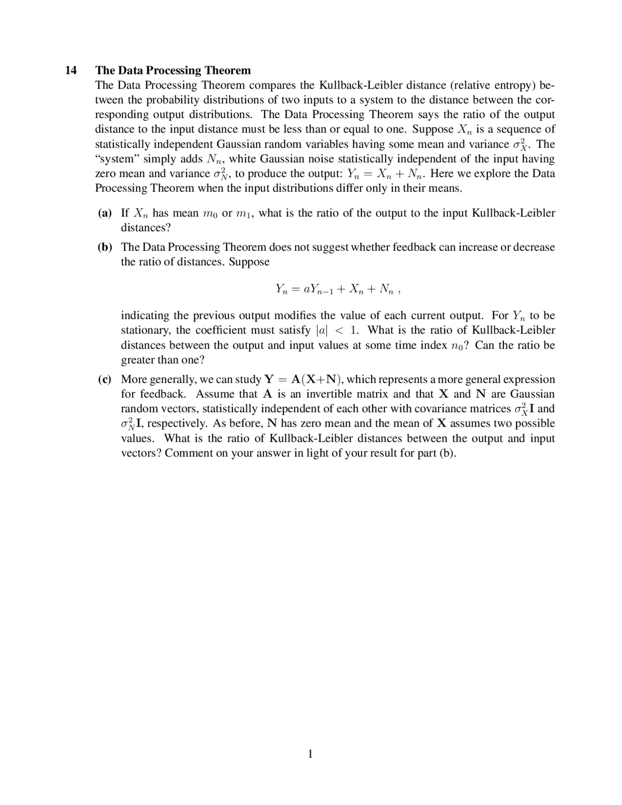 The Data Processing Theorem - Information Theory | ELEC 535 - Docsity