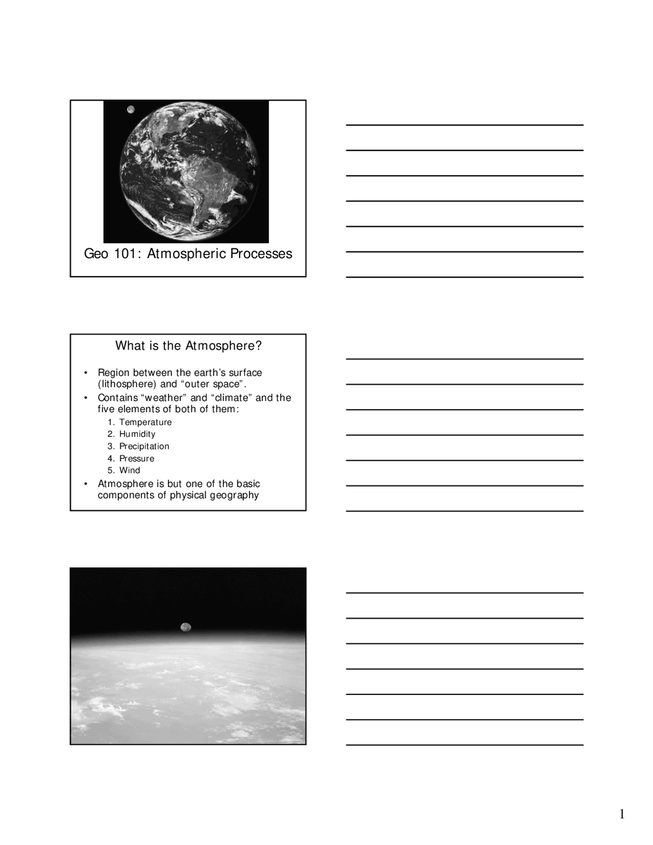 Atmospheric Processes Lecture Slides Geo 101 Docsity