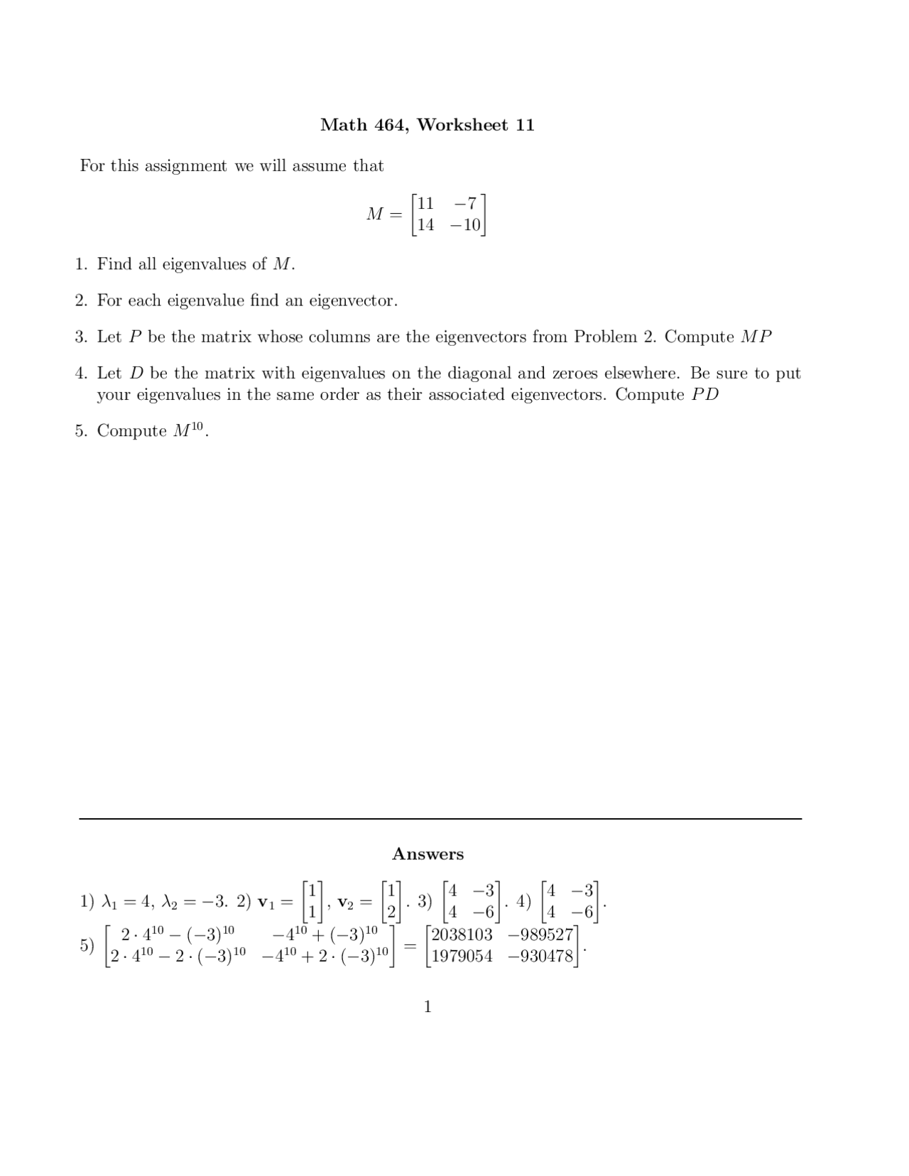 5 Practice Problems On Mathematical Modeling Worksheet 11 Math 464