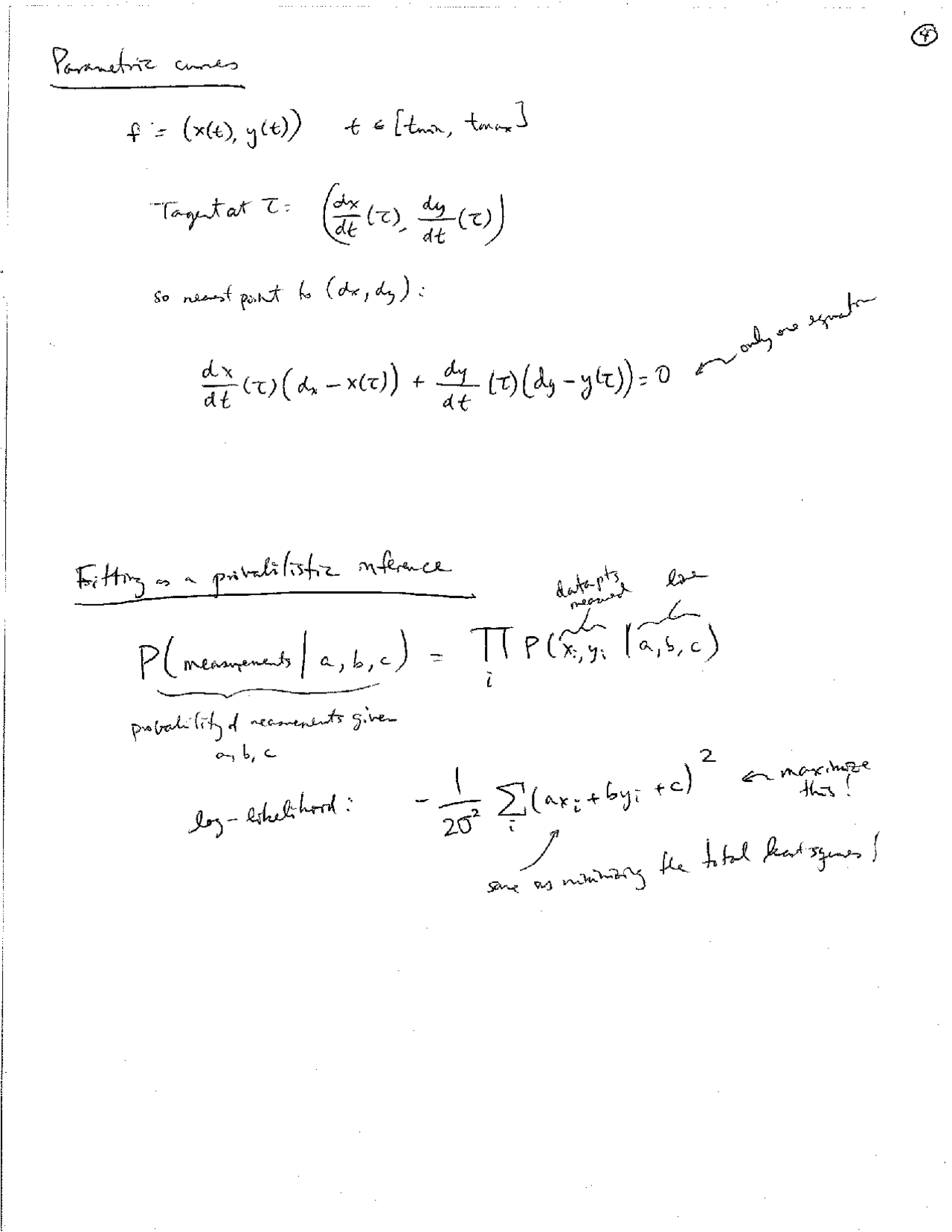 Handout Notes On Parametric Curves Computer Vision Ece 516 Docsity