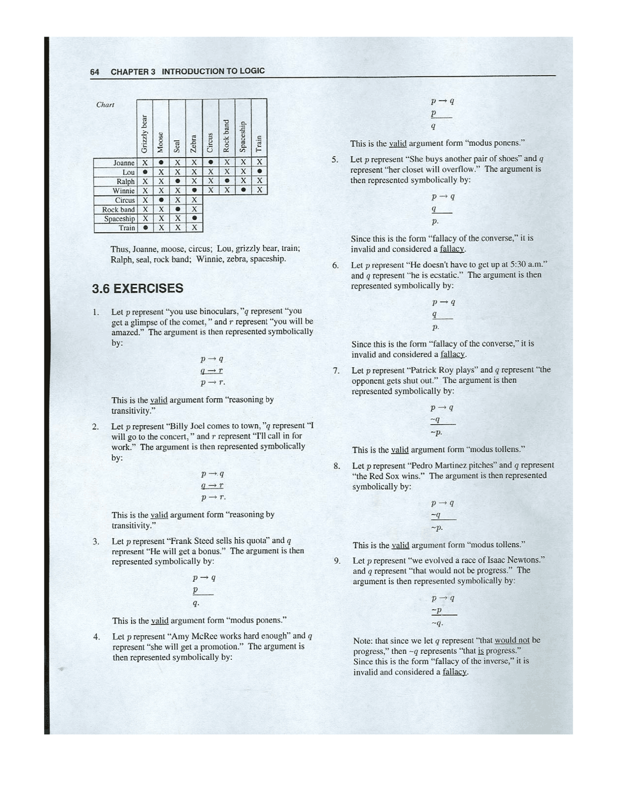 Introduction To Logic Analyzing Argument With Truth Table Math 124