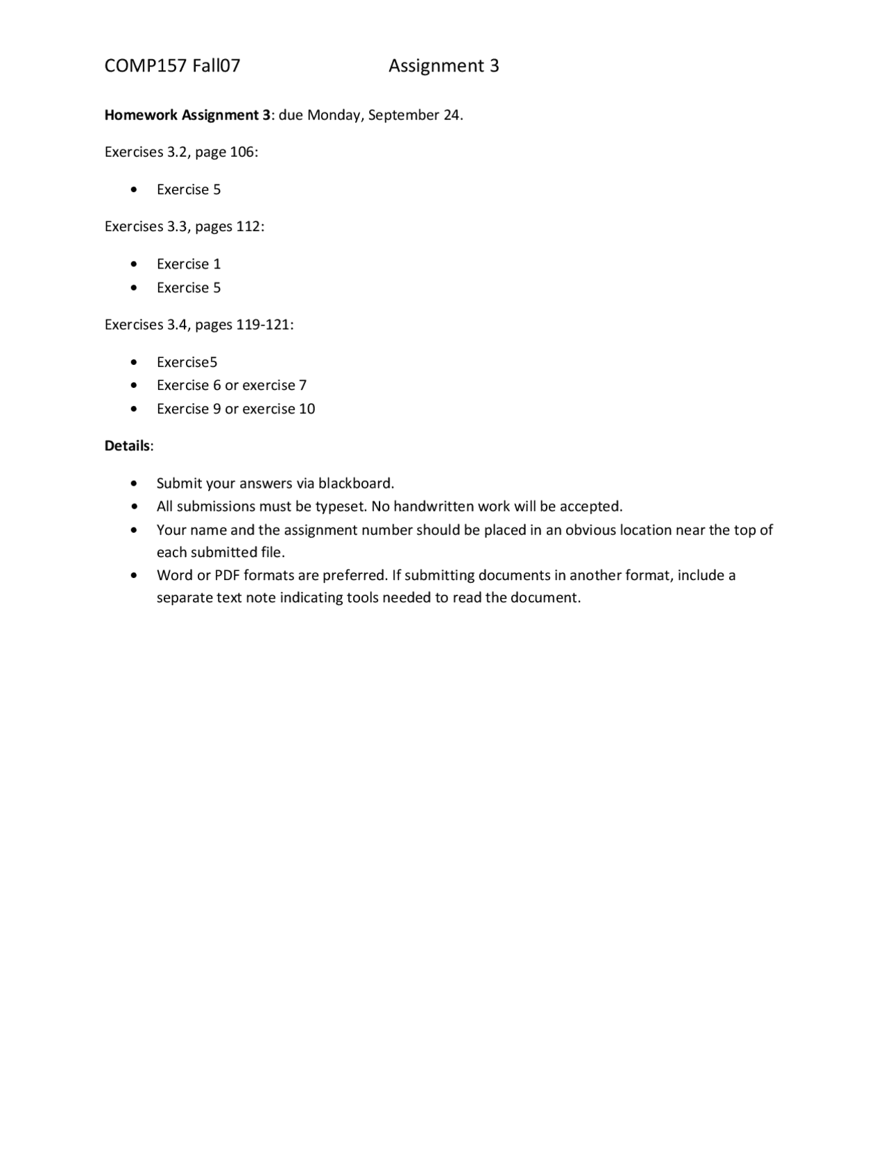 Design And Analysis Of Algorithms Assignment 3 Questions Comp 157 Docsity