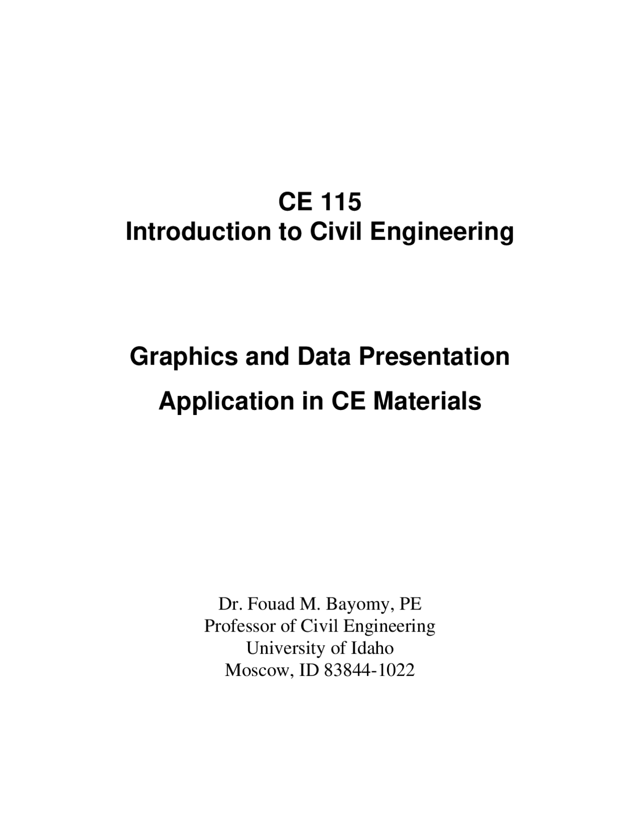 Graphics and Data Presentation Application in CE Materials | CE 115 ...