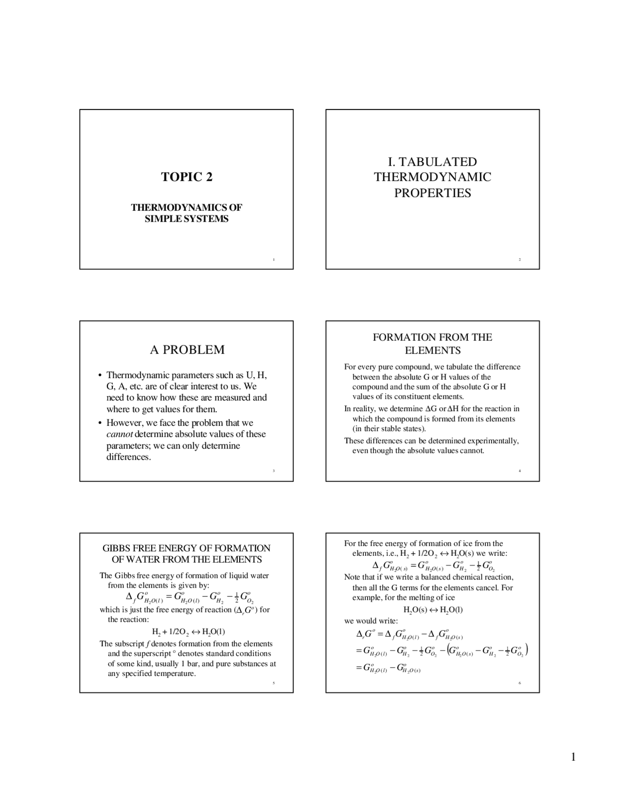 Thermodynamics Of Simple Systems Lecture Slides Geol 555 Docsity