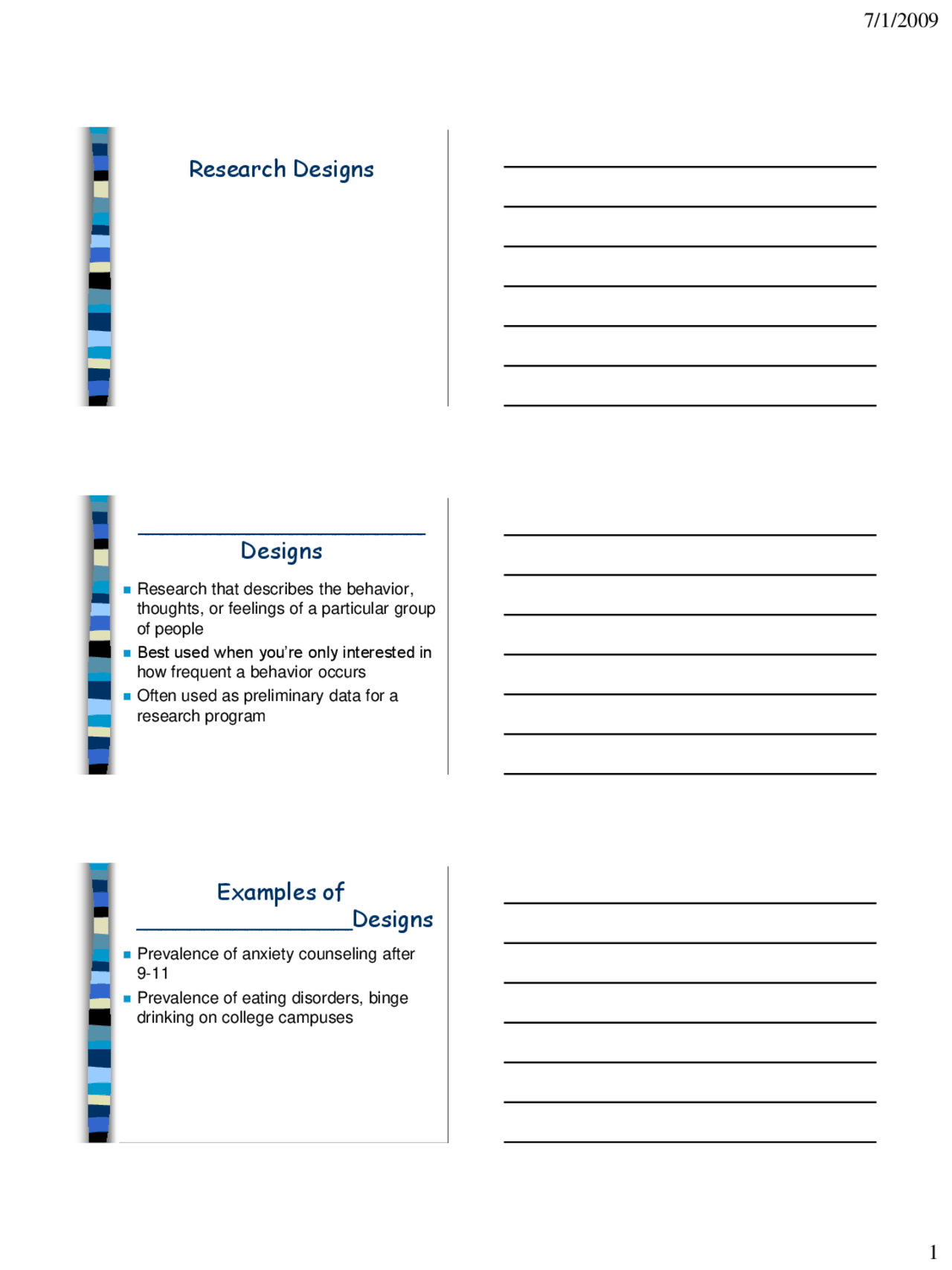 Lecture Slides On Research Design Psy 250 Docsity