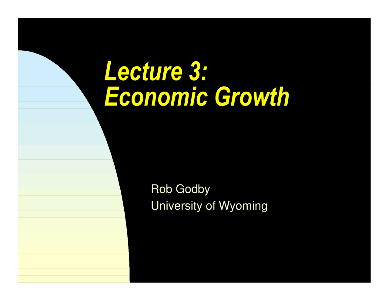 Economic Growth Lecture Notes Econ 3010 Docsity