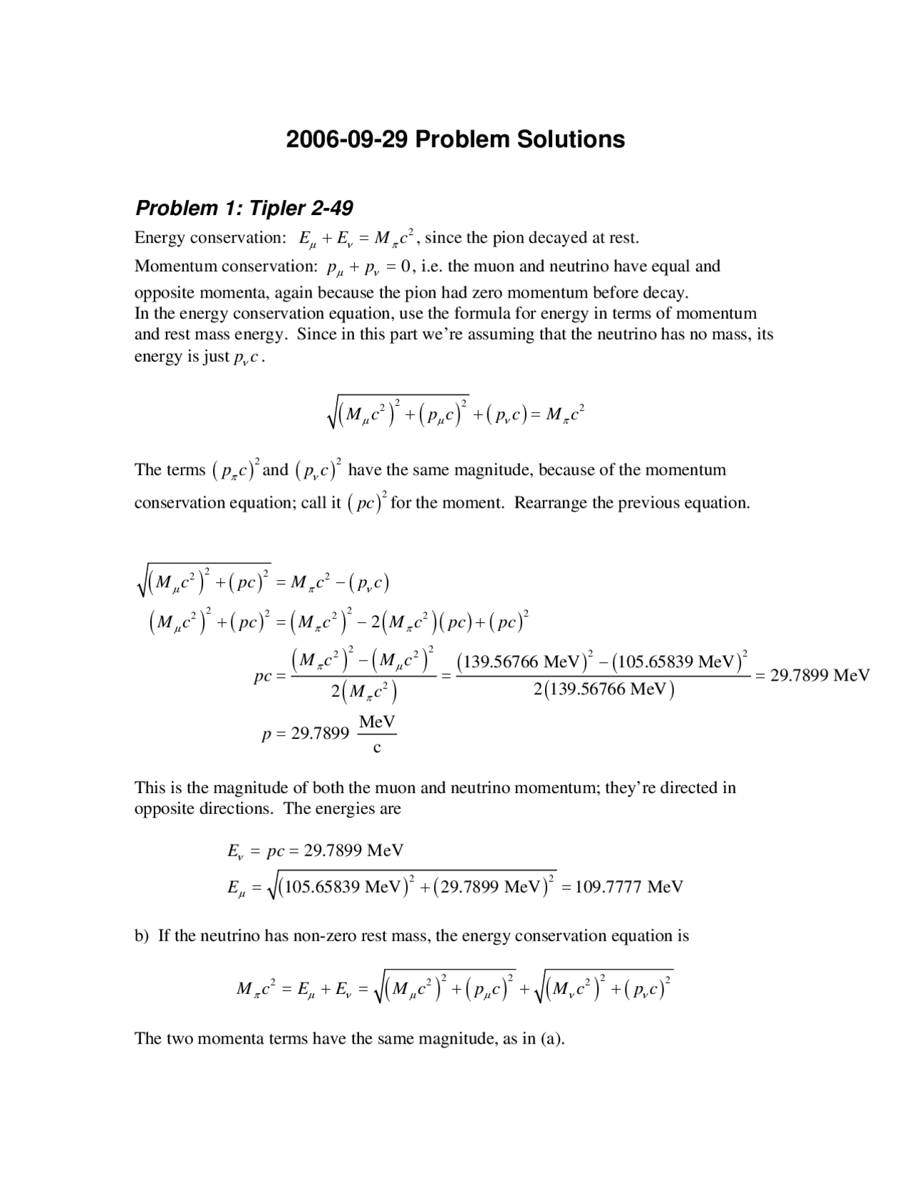 Problems With Solution On Elementary Modern Physics Phy 215 Docsity