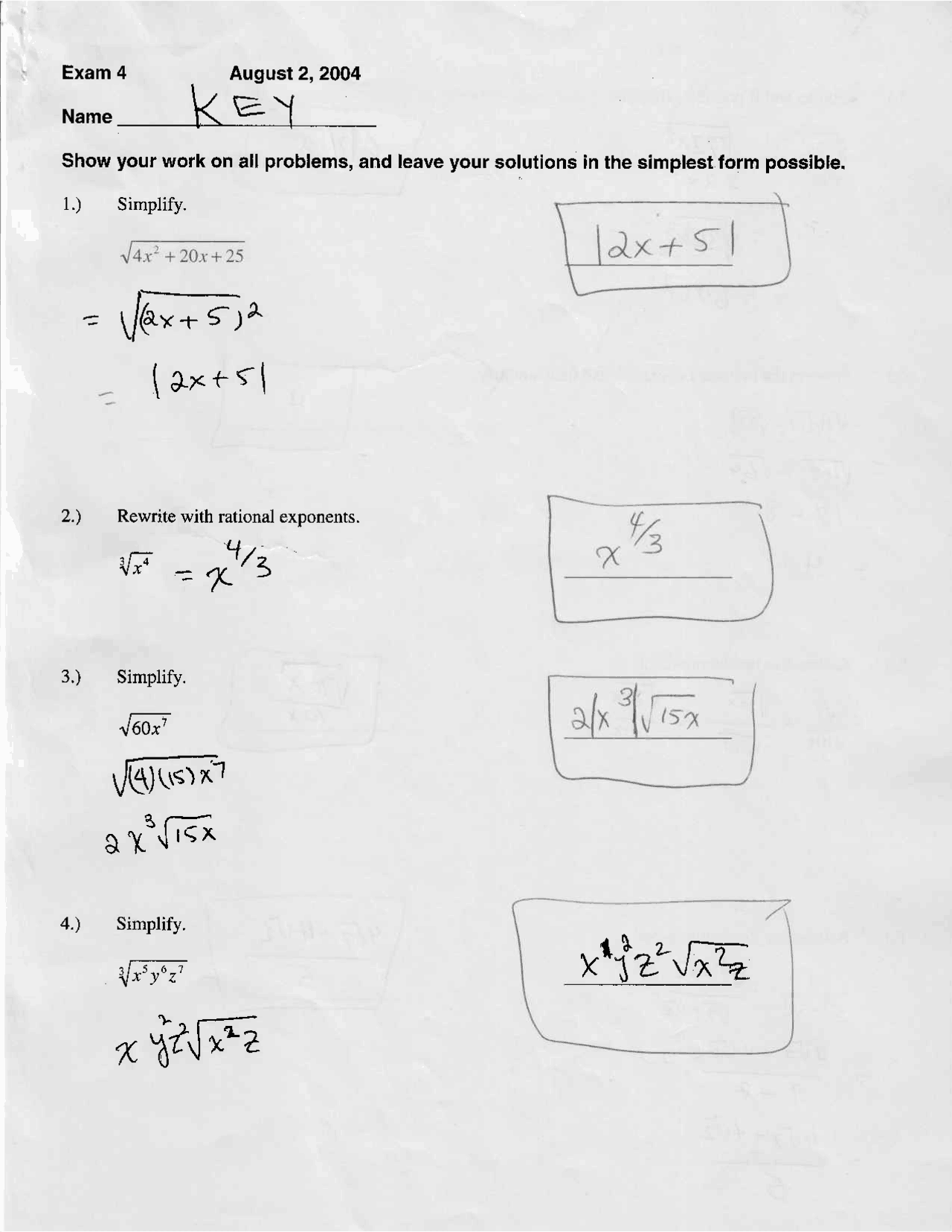 11 Questions With Answer Intermediate Algebra Math 40 Docsity
