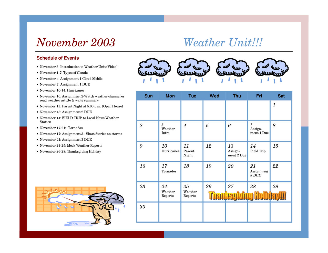 An Introduction to the Weather Unit - Homework 3 | CUIN 3111 - Docsity