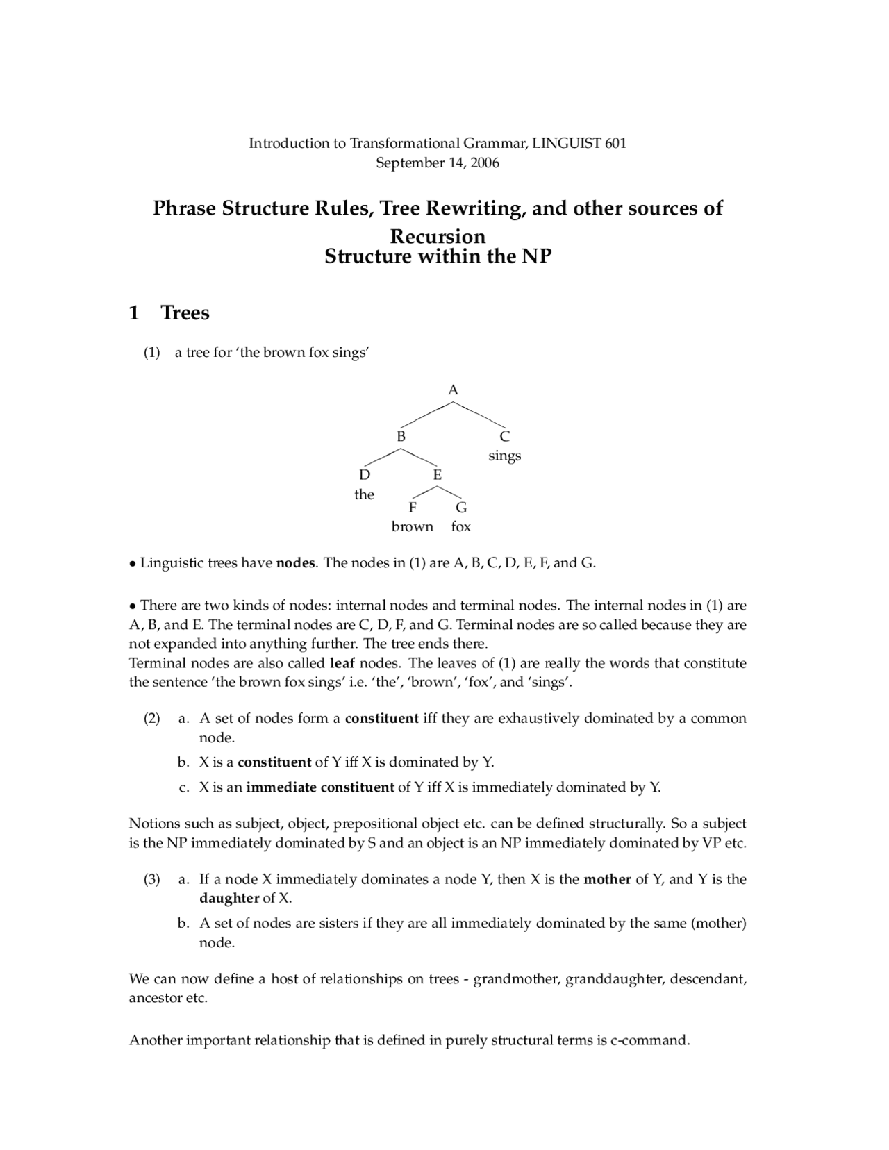 Phase Structure Rules, Tree Rewriting and Other Sources of Recursion ...