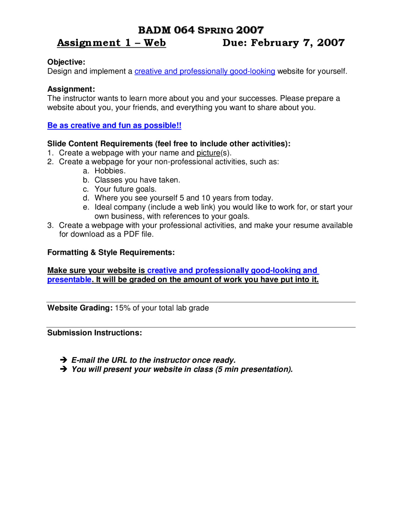 Assignment 1 Management And Information Systems Technology Badm 064