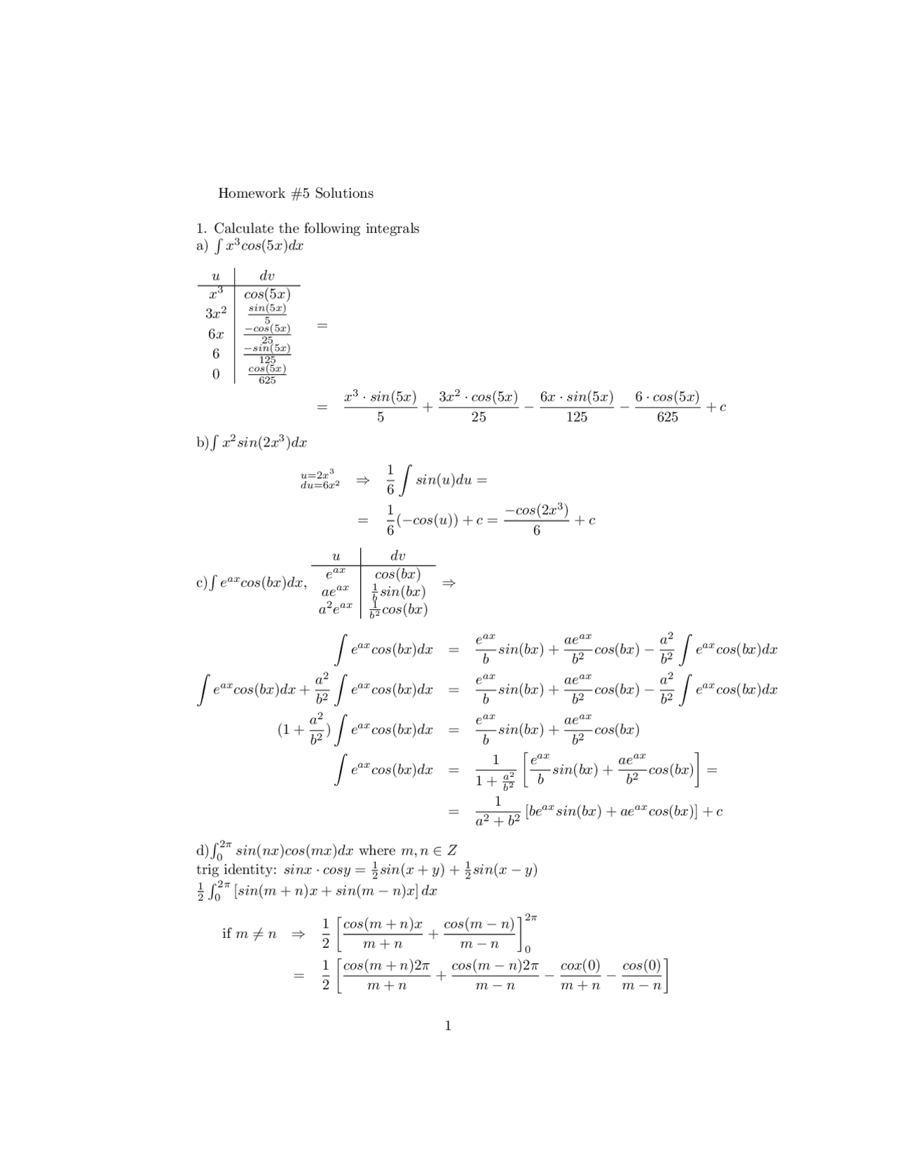 Assignment 5 Solutions Advanced Engineering Mathematics Math 348 Docsity