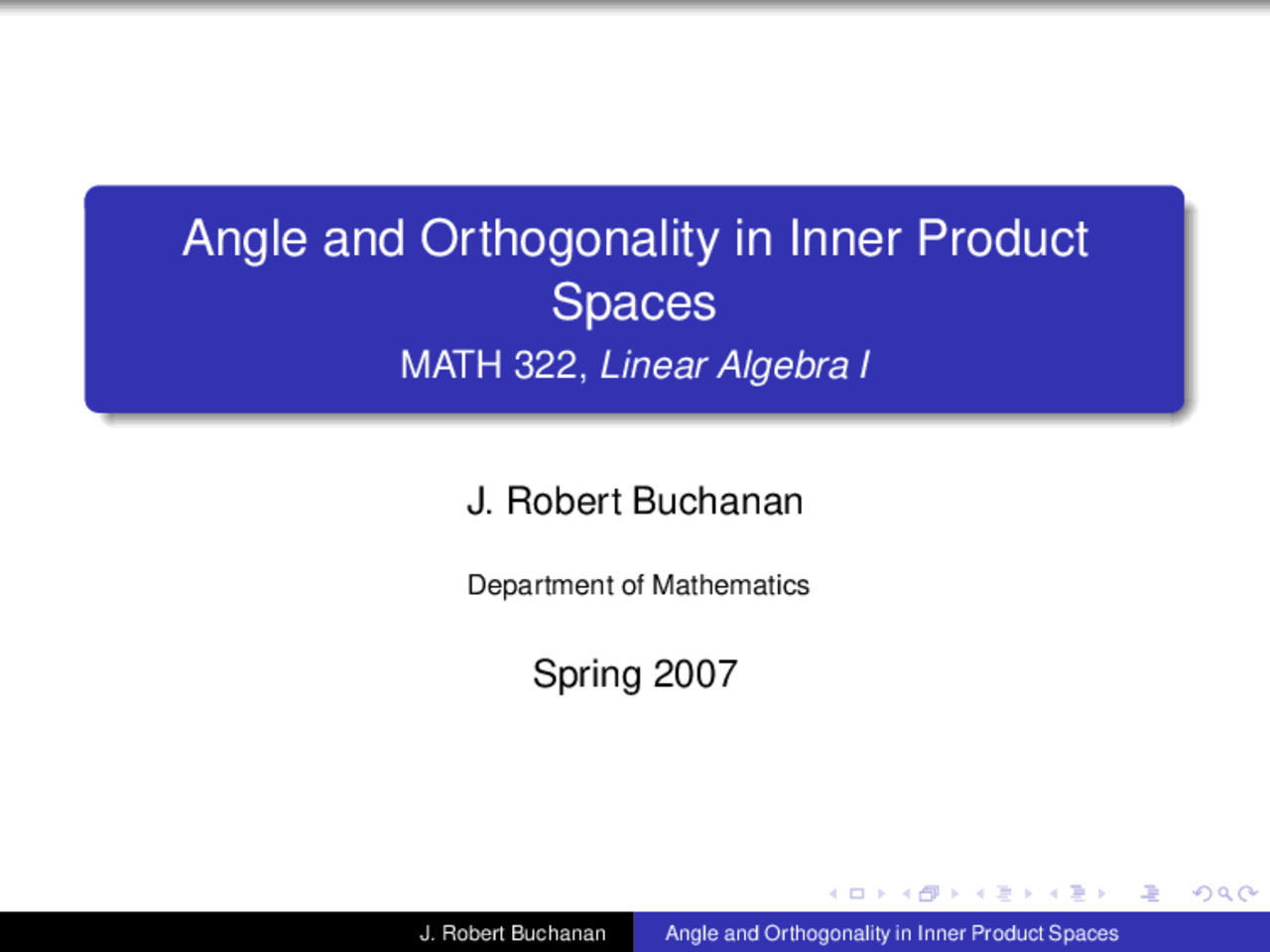 Angle And Orthogonality In Inner Product Spaces Math 322 Docsity