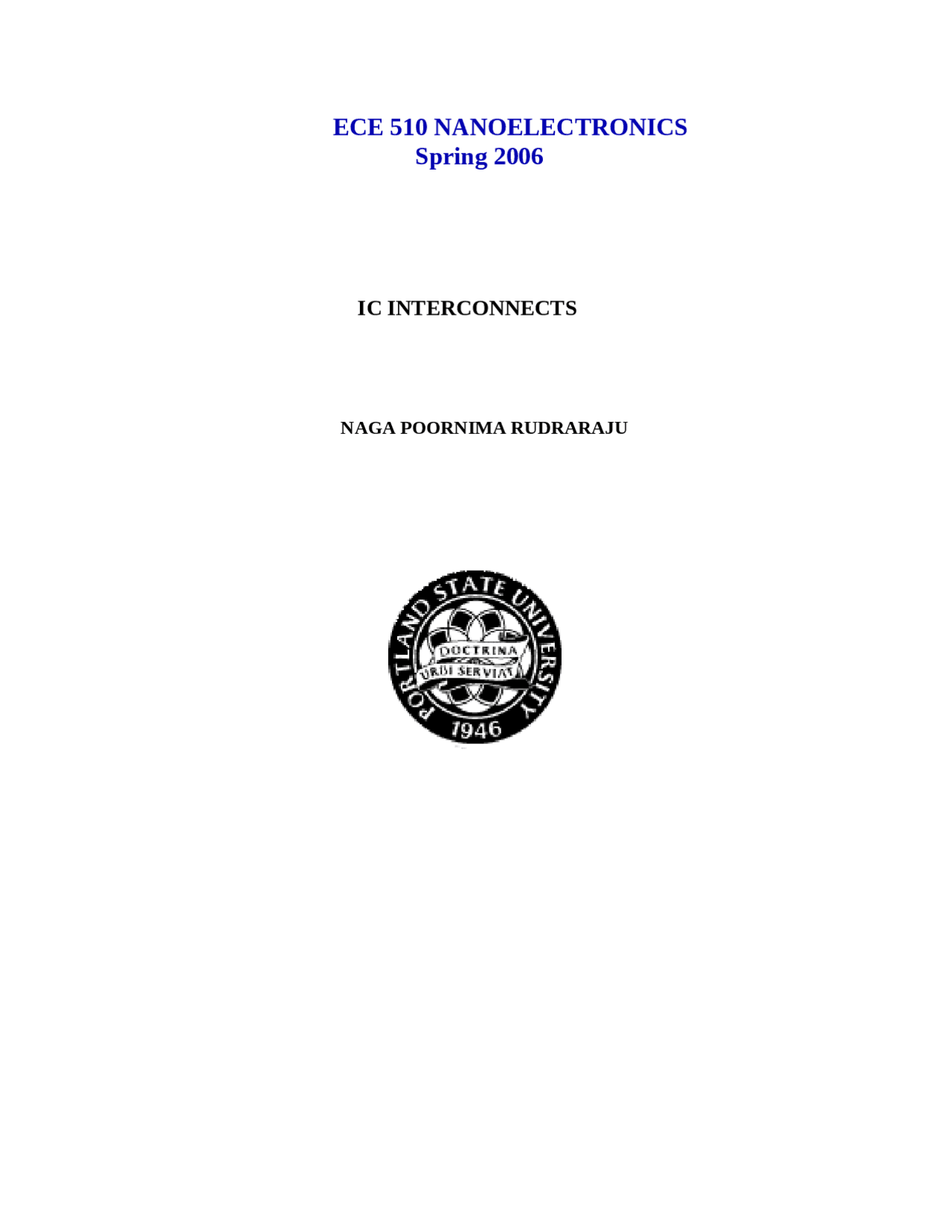 IC Interconnects of Nanoelectronics - Paper 2 | ECE 510 | Papers ...