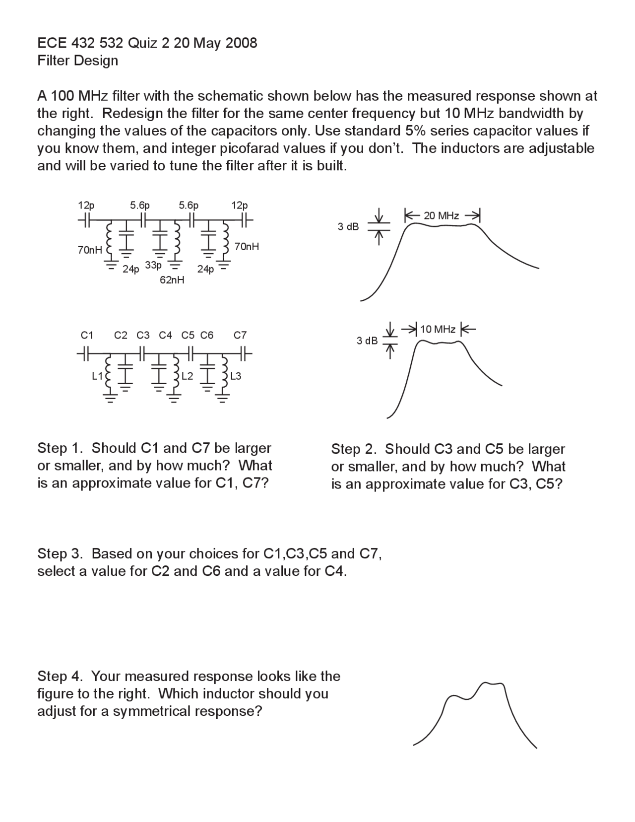 Filter Design Microwave Circuits Design I Ece 432 Docsity
