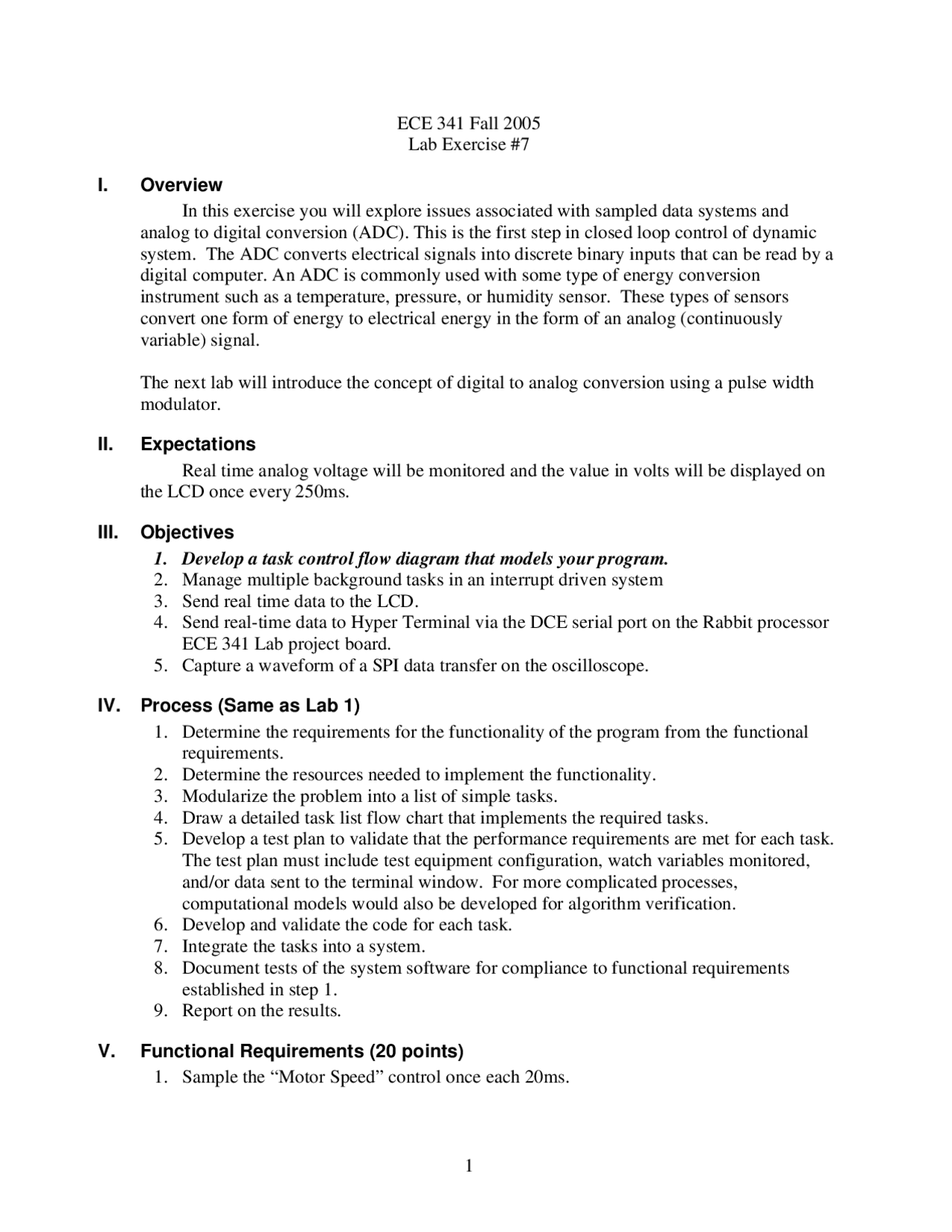 Analog To Digital Conversion Lab Exercise 7 Ece 341 Lab Reports