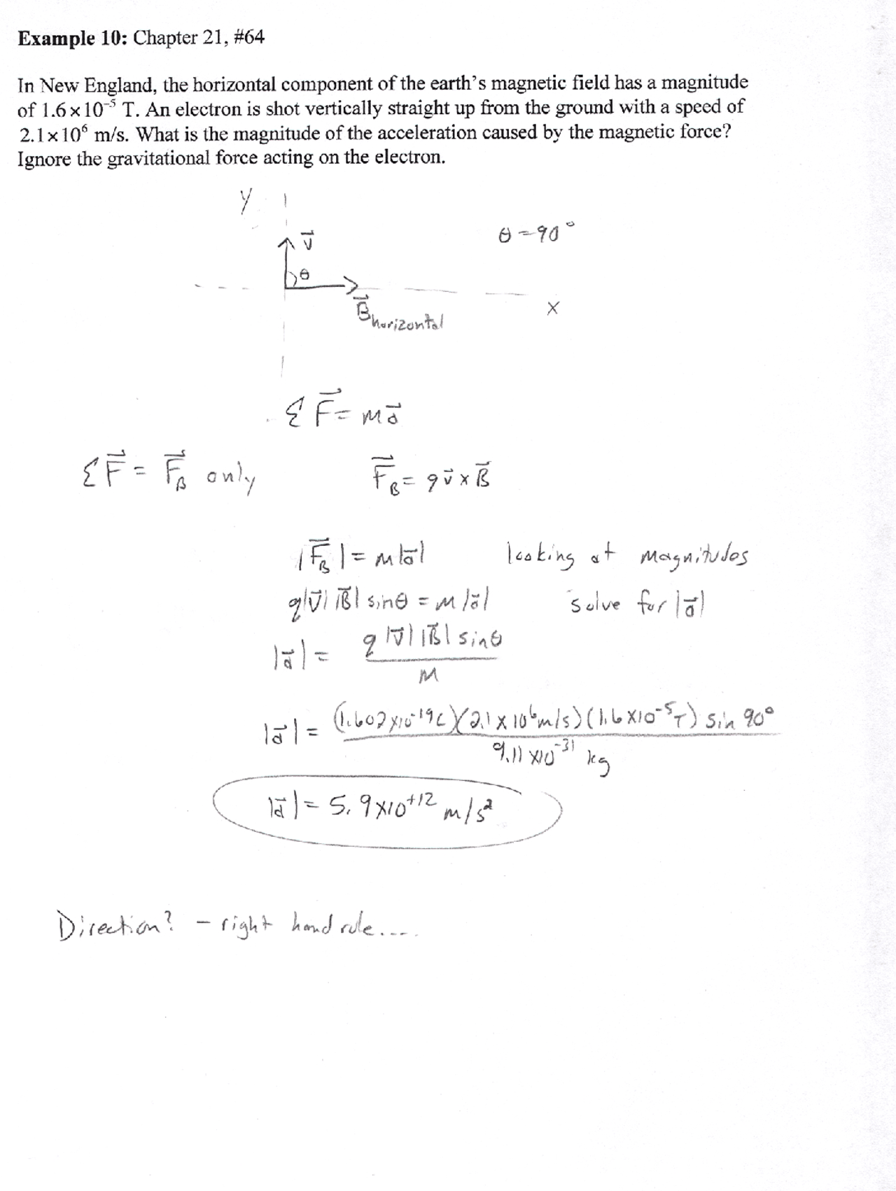 Determine Magnitude of Acceleration - Example with Solution | PHYS 200 - Docsity