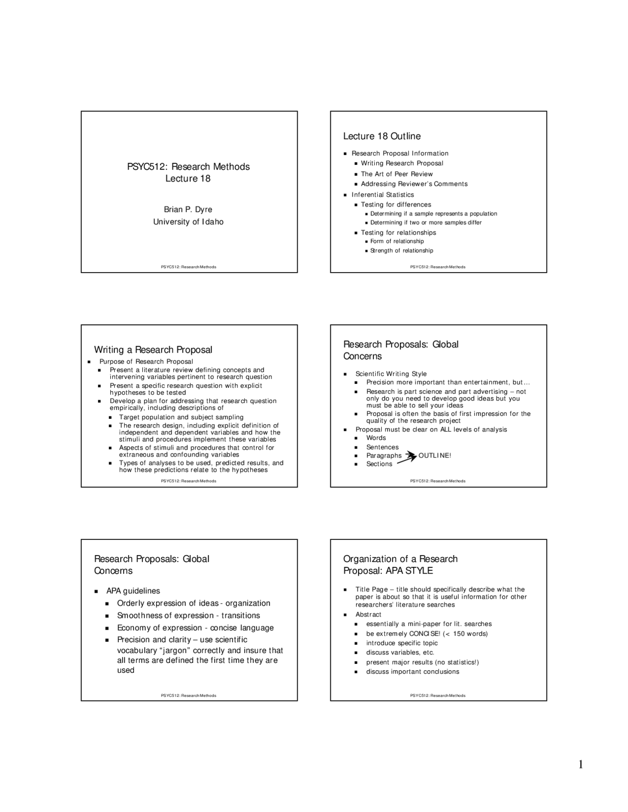 Writing A Research Proposal: Global Concern | PSYC 512 - Docsity