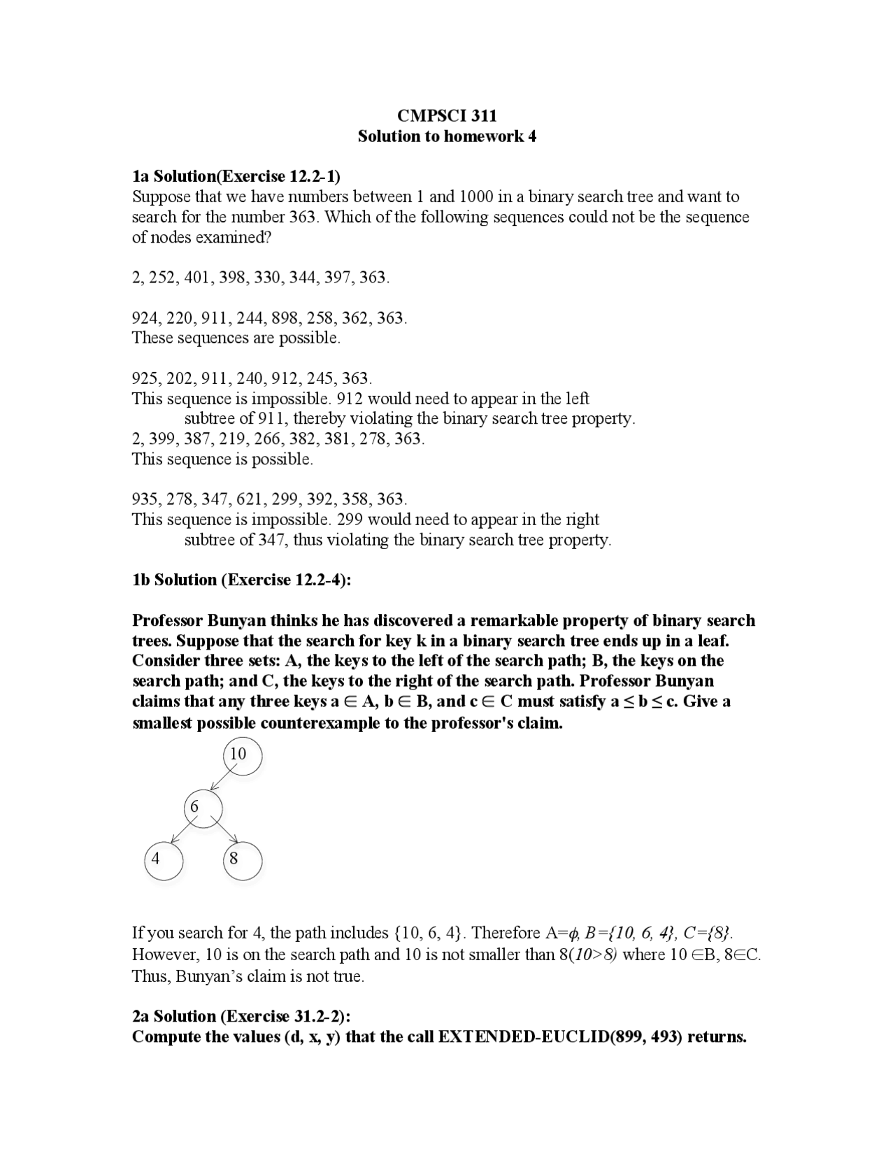 Solved Problems To Compute The Values In Algorithms Homework 4 3770