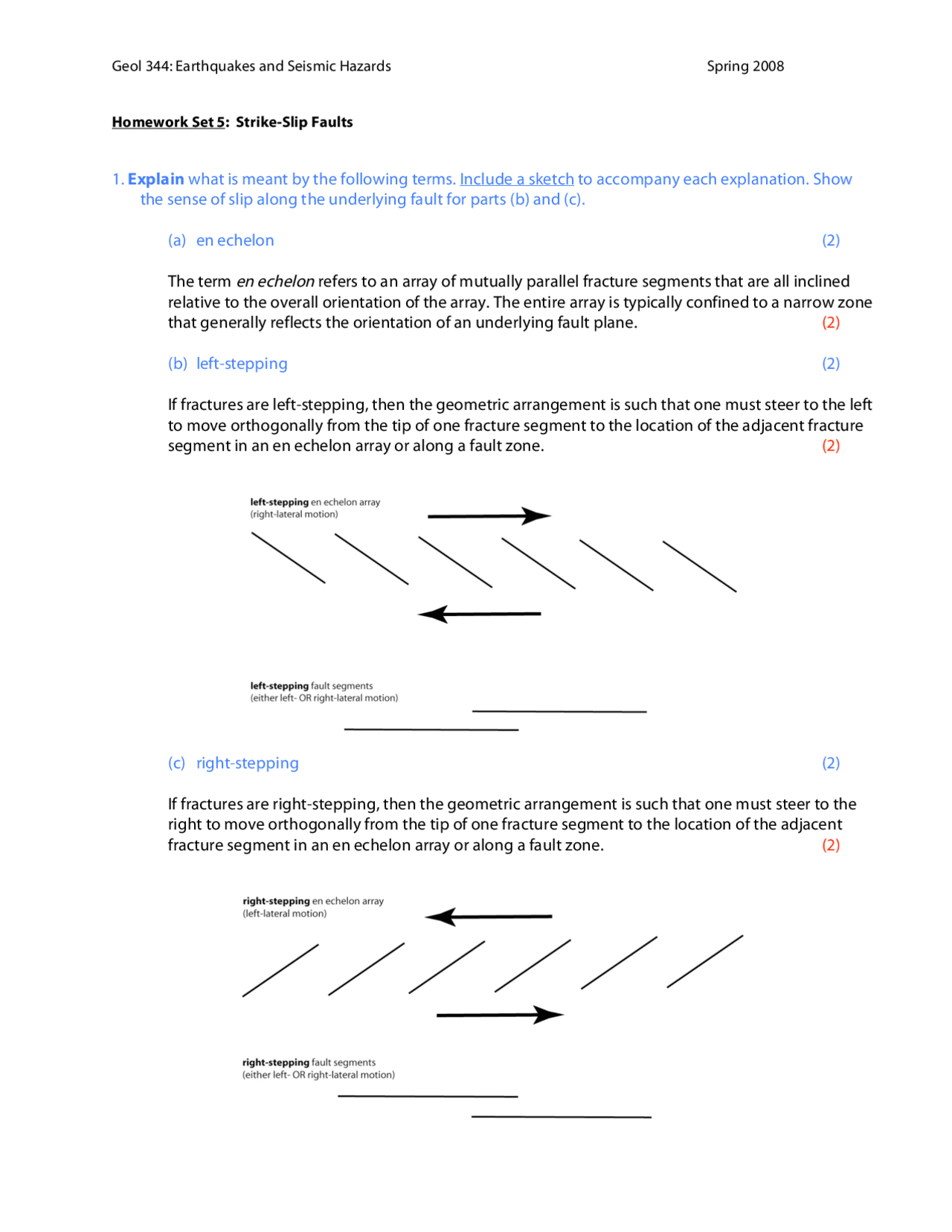 Homework Set 5 - Earthquakes and Seismic Hazards | GEOL 344 - Docsity