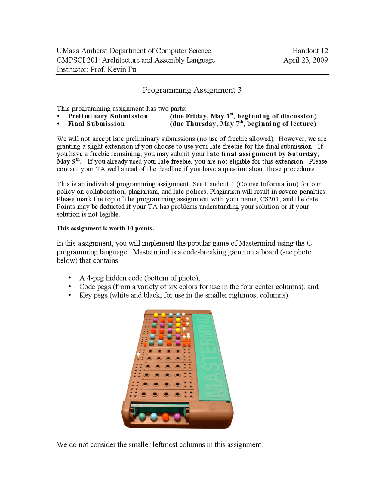 Programming Assignment 3 Architecture And Assembly Language Cmpsci