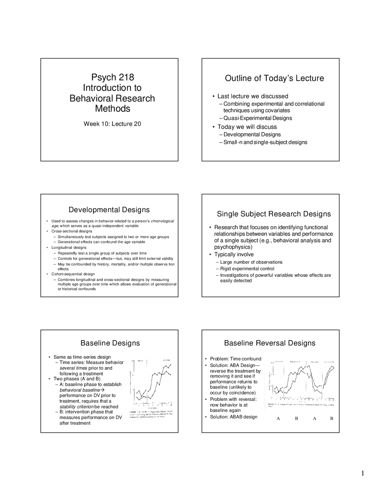 Introduction To Research In The Behavioral Sciences Lecture Slides Psyc 218 Docsity