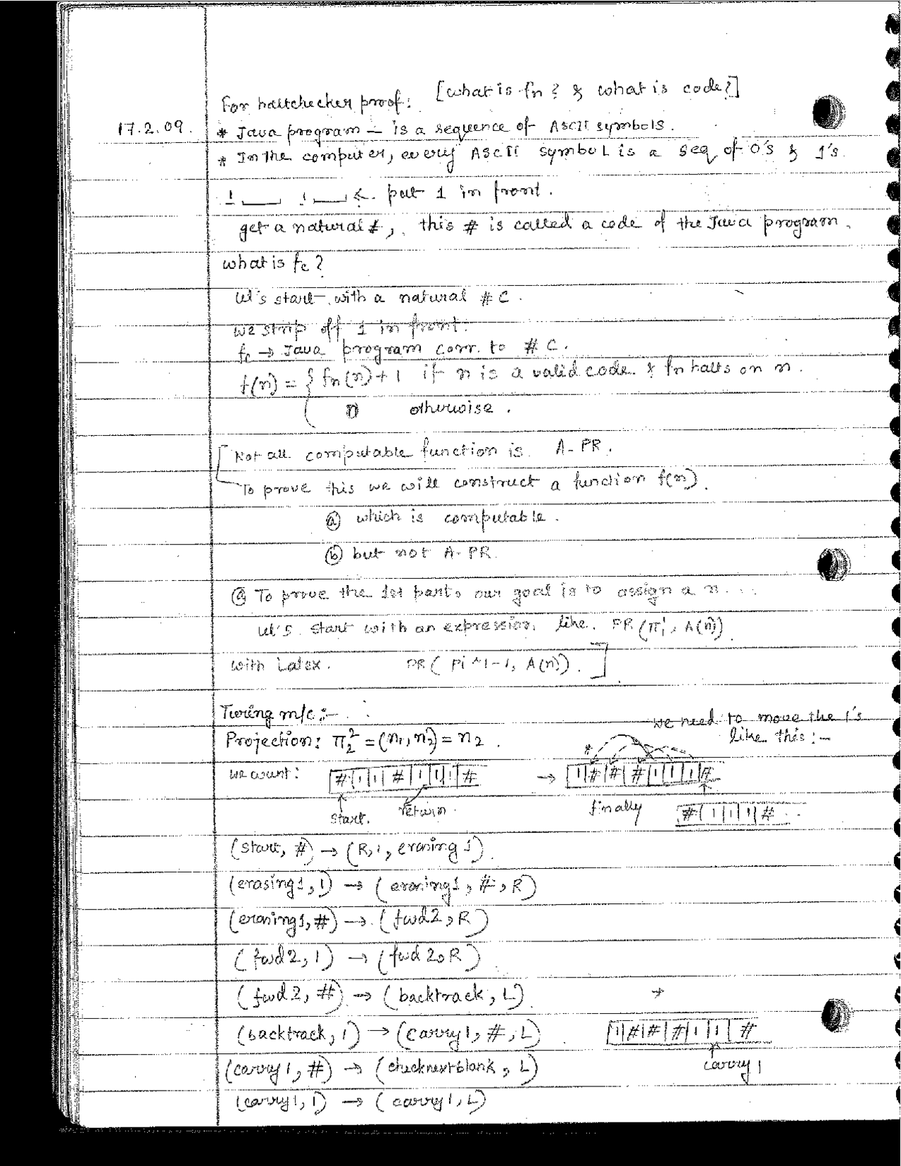 Java Program for Theory of Computation - Notes | CS 5315 - Docsity