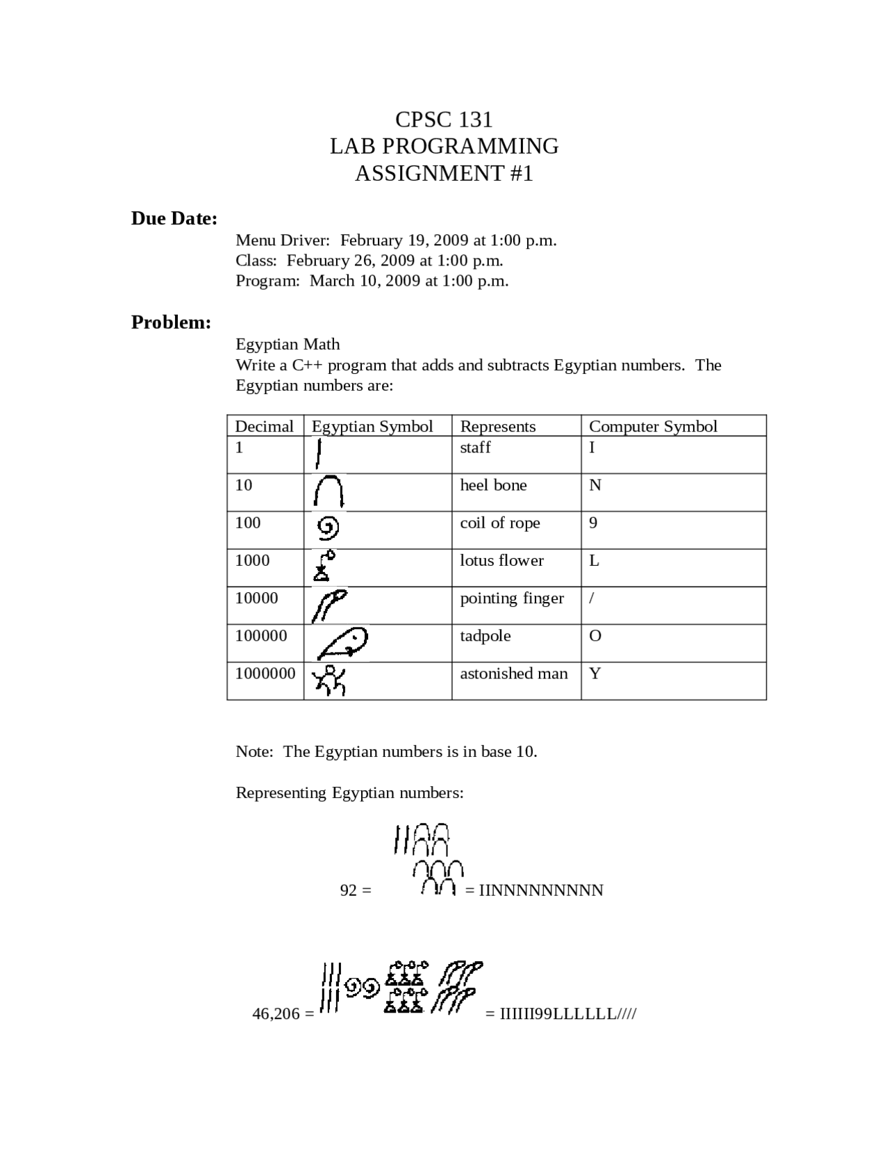 Lab Programming Assignment 1 Data Structures Concepts Cpsc 131