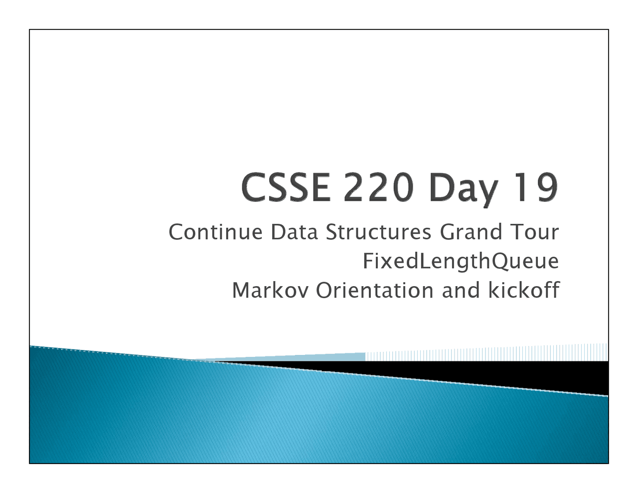 Continue The Data Structure Grand Tour Lecture Slides Csse 220