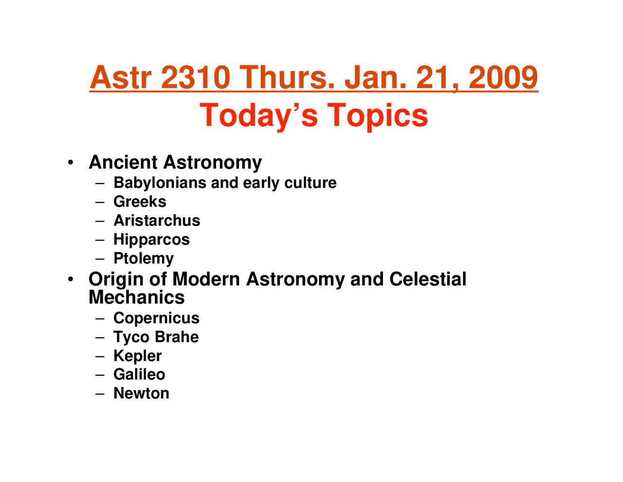 Origin Of Modern Astronomy And Celestial General Astronomy Astr