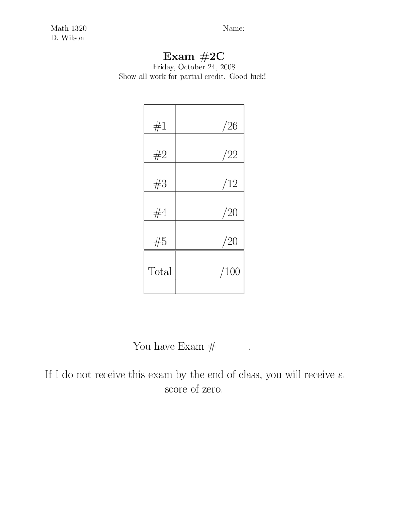 5 Questions Exam 2 - Mathematics for Social Sciences I | MATH 1320 ...