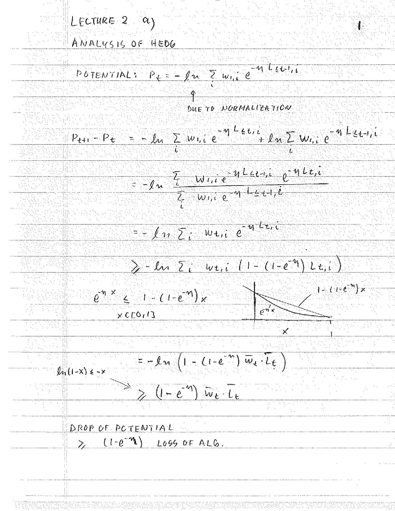 Analysis Of Hedge Handwritten Notes Cmps 290 Docsity