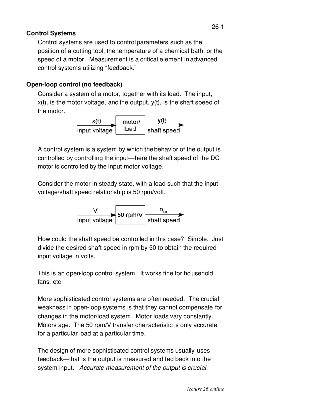 Control System Elements Of Electrical Engineering Ii Ece 207 Docsity