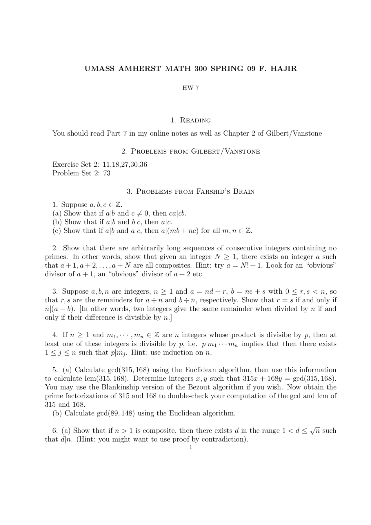Homework 6 Practice Questions Fundamental Concepts Of Math Math 300