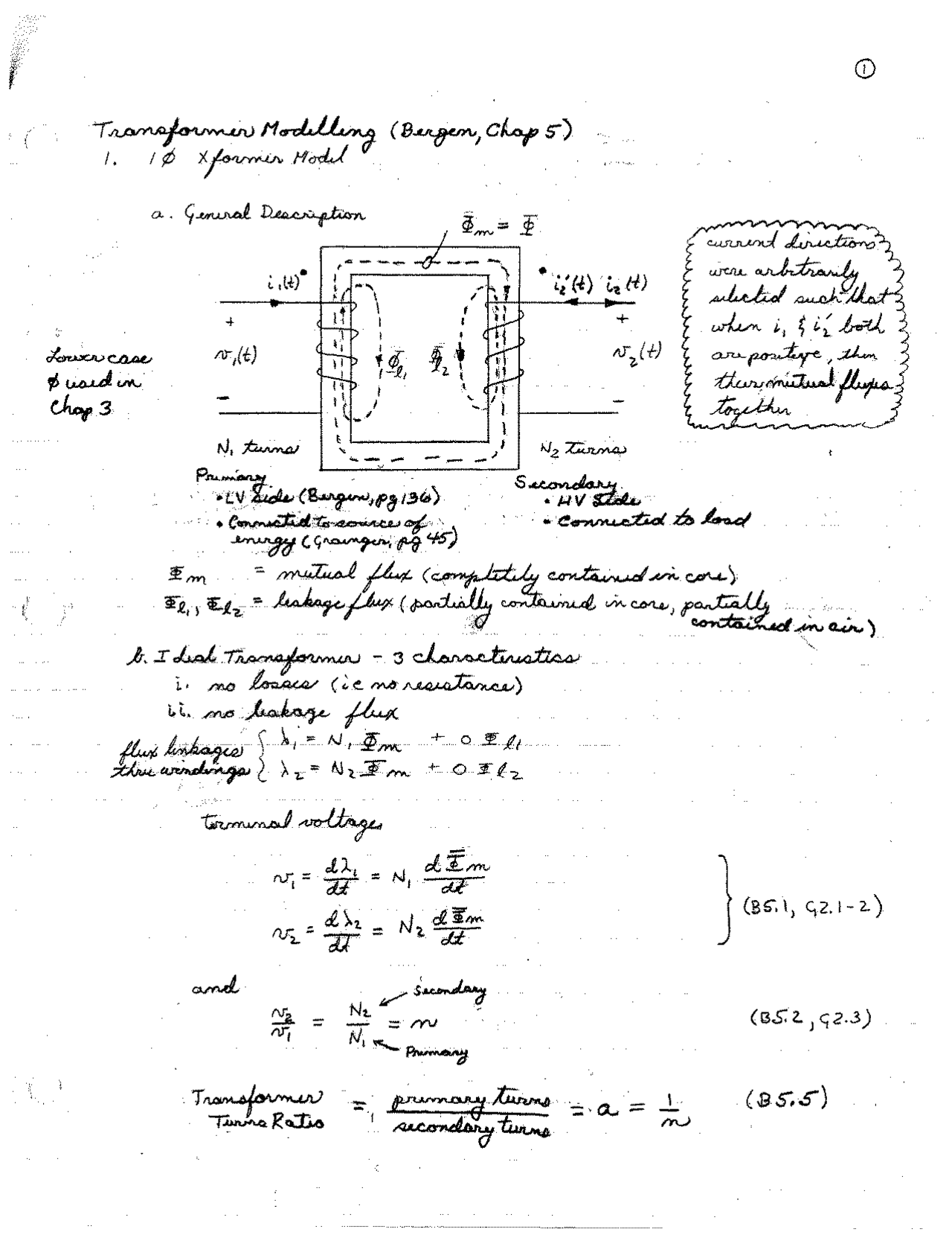 Transforming Modelling Power System Analysis Handout Lecture Ecep
